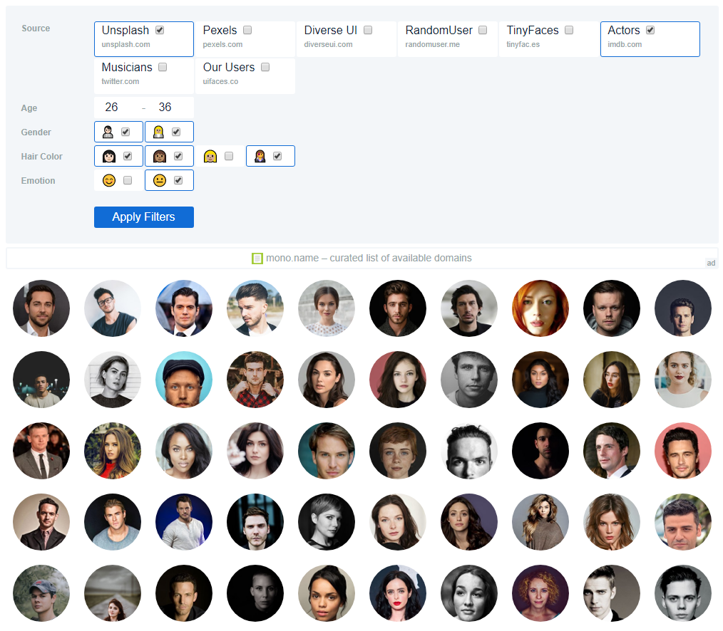 UI Faces е агрегатор на кориснички аватари од Александар Тасевски ⋆ IT.mk